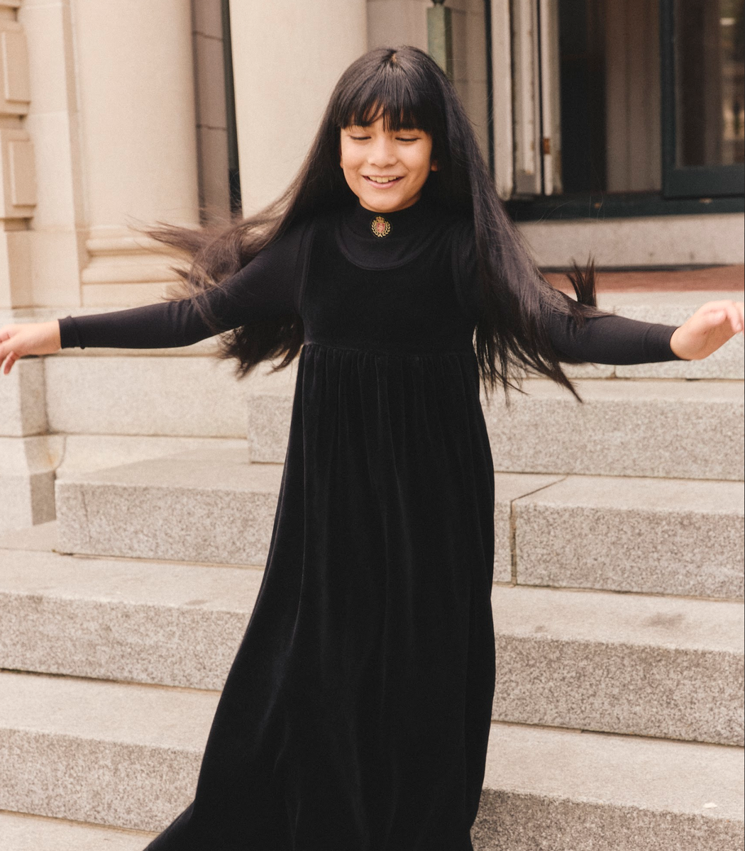 Little Parni Maxi Jumper ATTACHED TURTLENECK K440 - Black – Moonlight