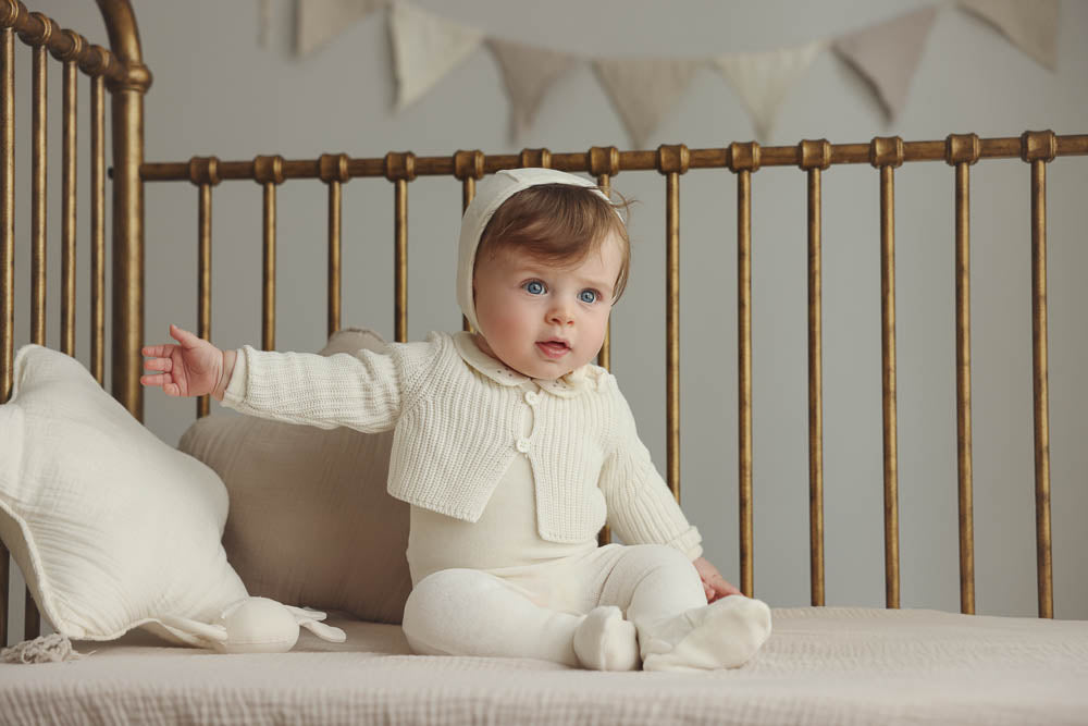 Lil Legs Chunky Knit Shrug Cream Boy – Moonlight