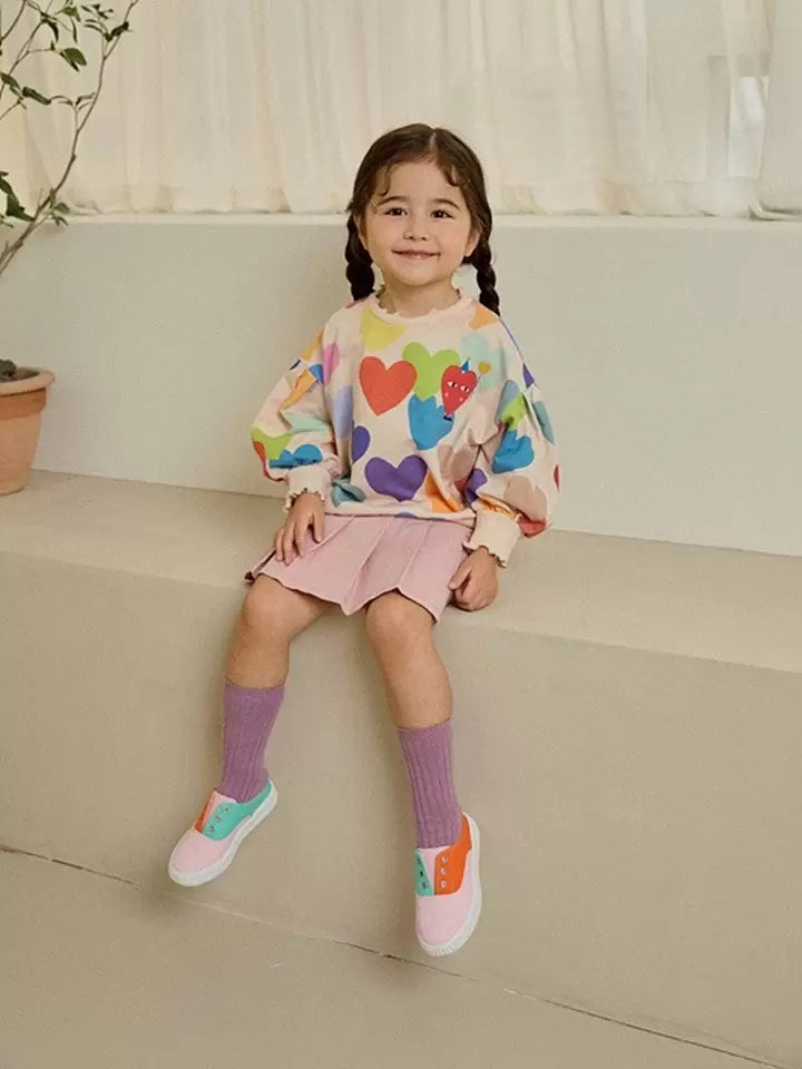 Colored Heart Tee – Moonlight