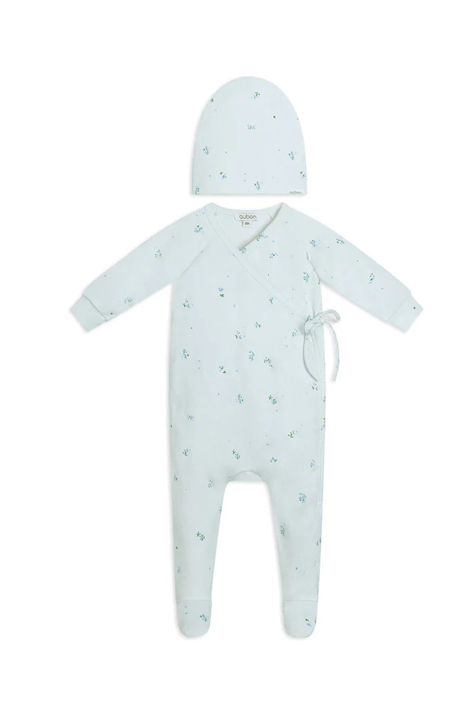 Oubon Floral Wrap 3PC Layette Set - Blue – Moonlight