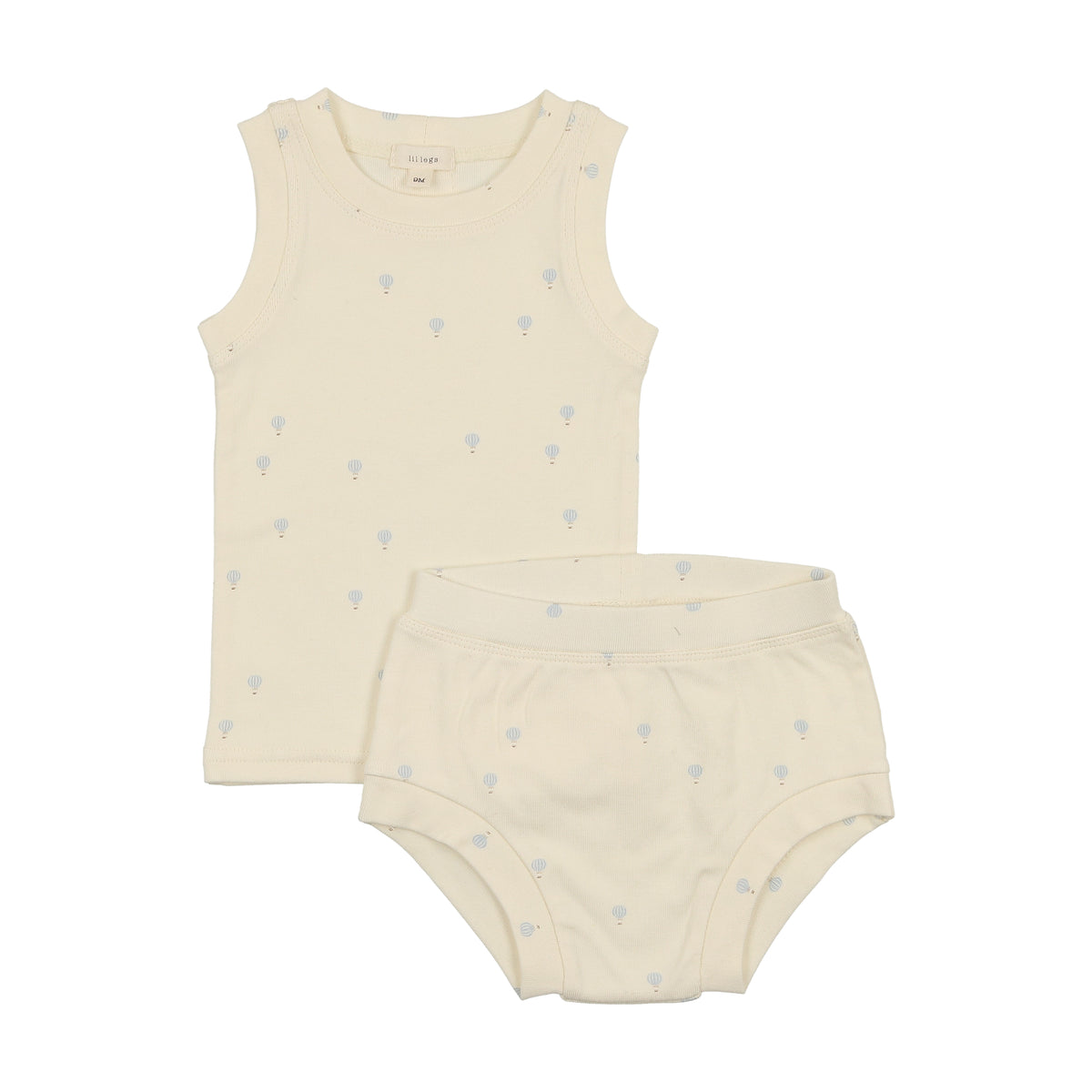 Lilette All Over Hot Air Balloon Sleeveless Set - Cream/Blue – Moonlight