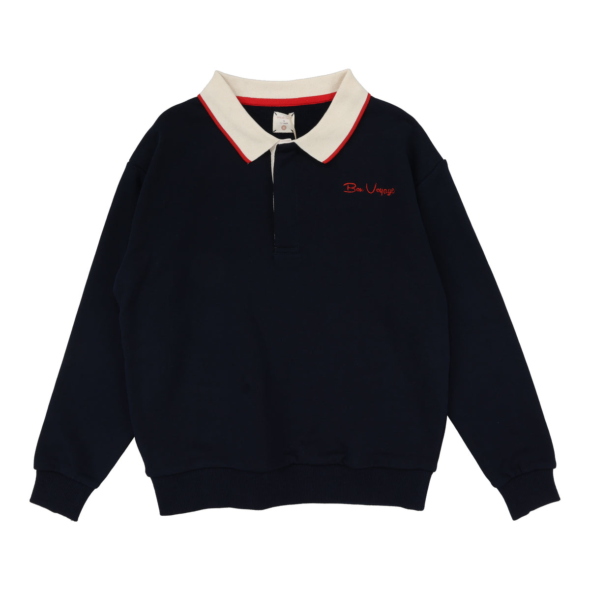 Lil Legs Bon Voyage Polo Sweatshirt - Navy – Moonlight