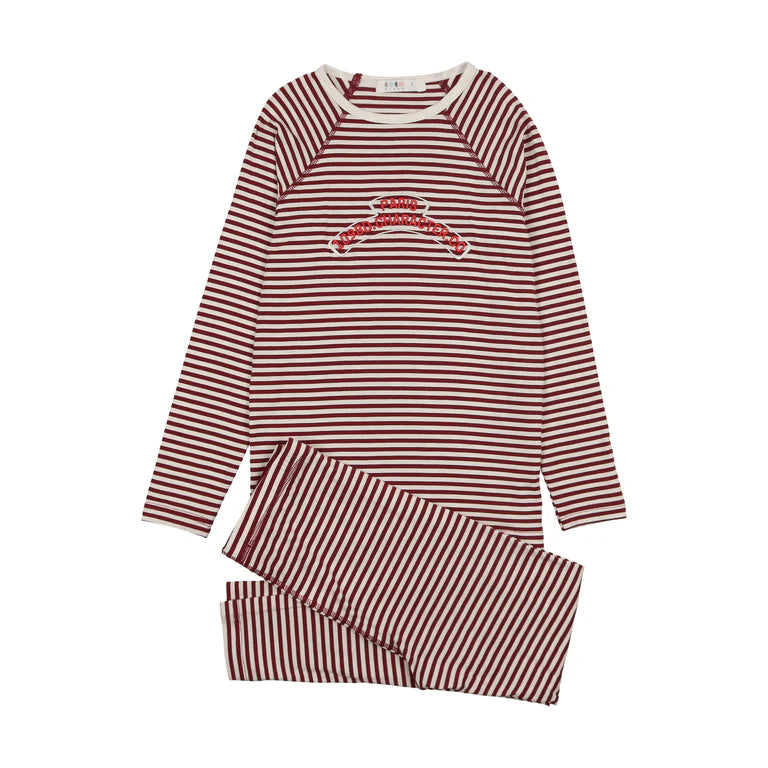 Coco Blanc Crew Pajama - Rasberry/Cream – Moonlight