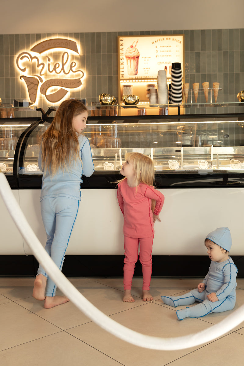 Bee & Dee Classic Ribbed Loungewear - Bright Coral – Moonlight