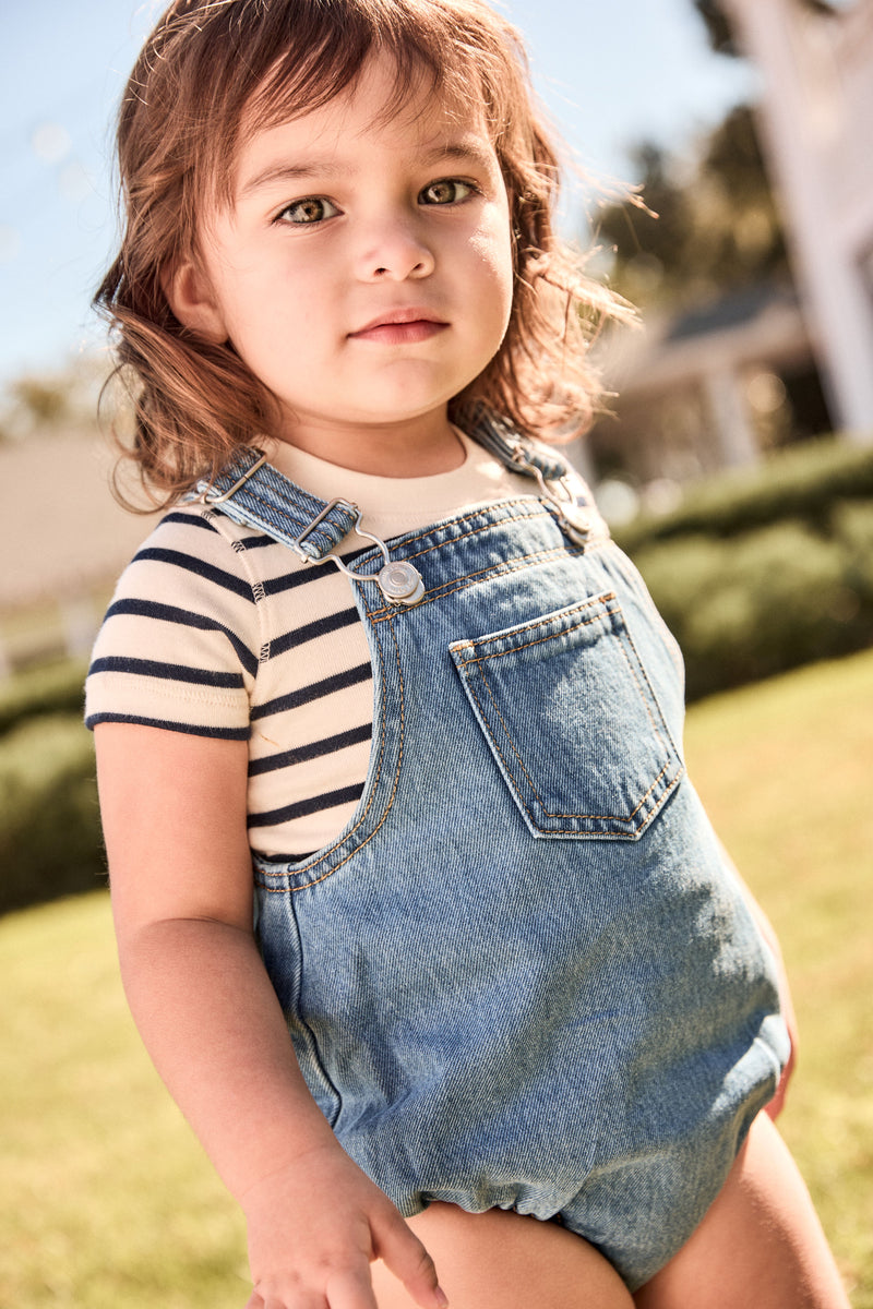 Little Parni Denim Bloomer Overall (K611) - Blue Denim – Moonlight