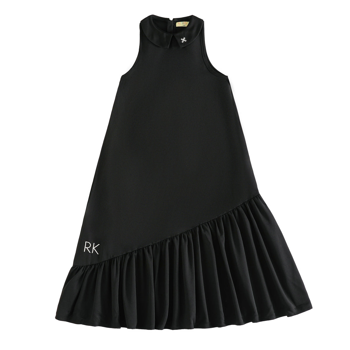 Retro Kid Emery Slanted Tier Collar Maxi Dress - Black – Moonlight