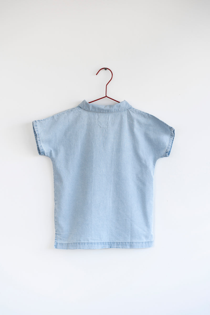 Please Mom Free Fall Denim Shirt – Moonlight