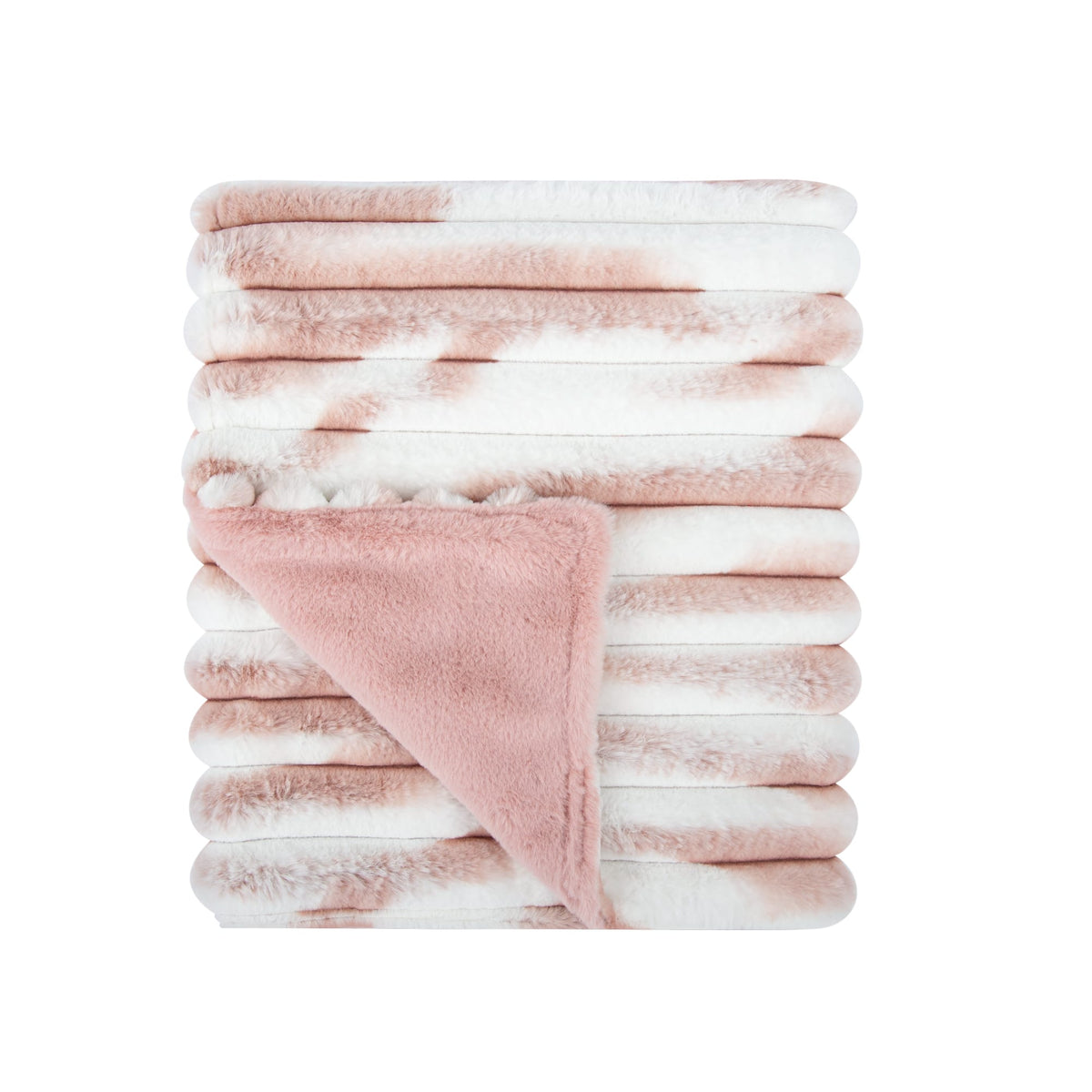 Bebe Beaute Fuzzy Blanket - Marble Mauve / Solid Mauve – Moonlight