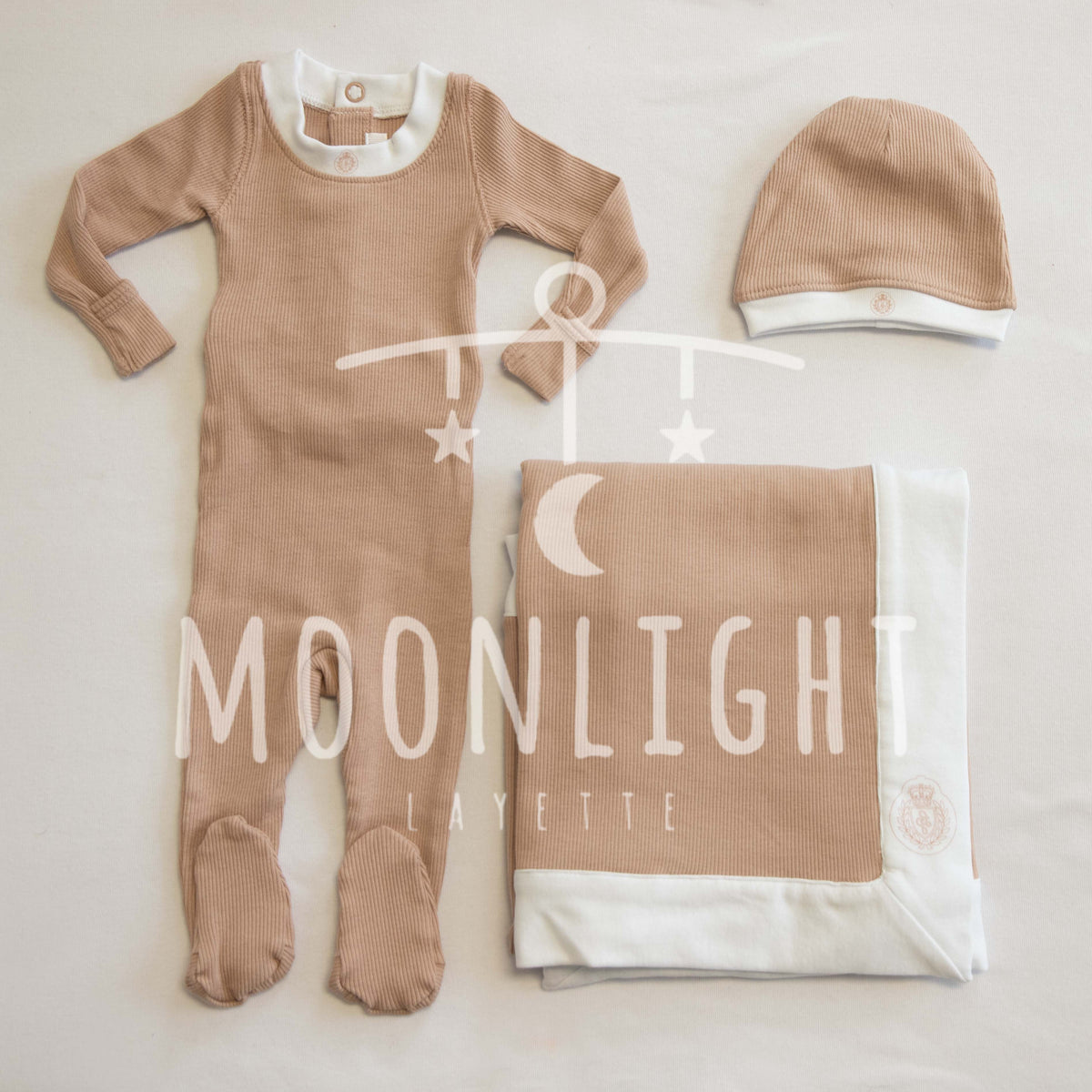 Little Parni K431 Baby Logo 3PC Set - Pink / White – Moonlight