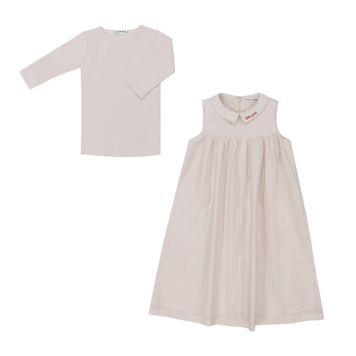 Little Parni Logo Collar Jumper MIDI + Tshirt K516 - Pink – Moonlight