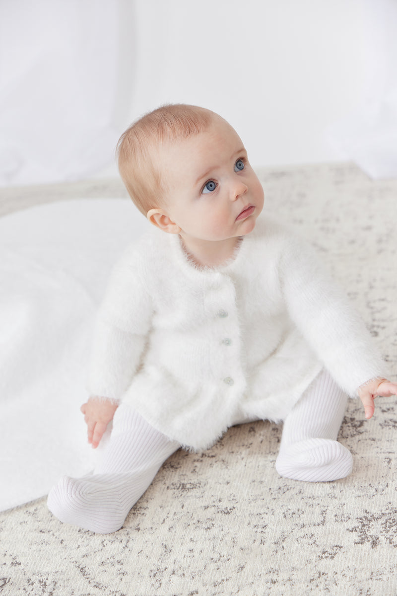 Kipp Mink Ruffle Cardigan & Hat Set – Moonlight Layette