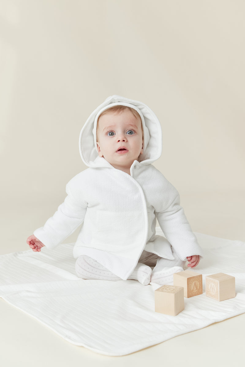 Kipp Textured Cotton Jacket - White – Moonlight