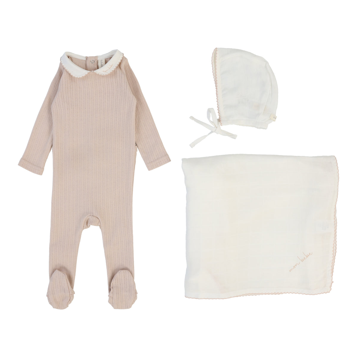 Lilette Edged Collar 3PC Set - Blush – Moonlight