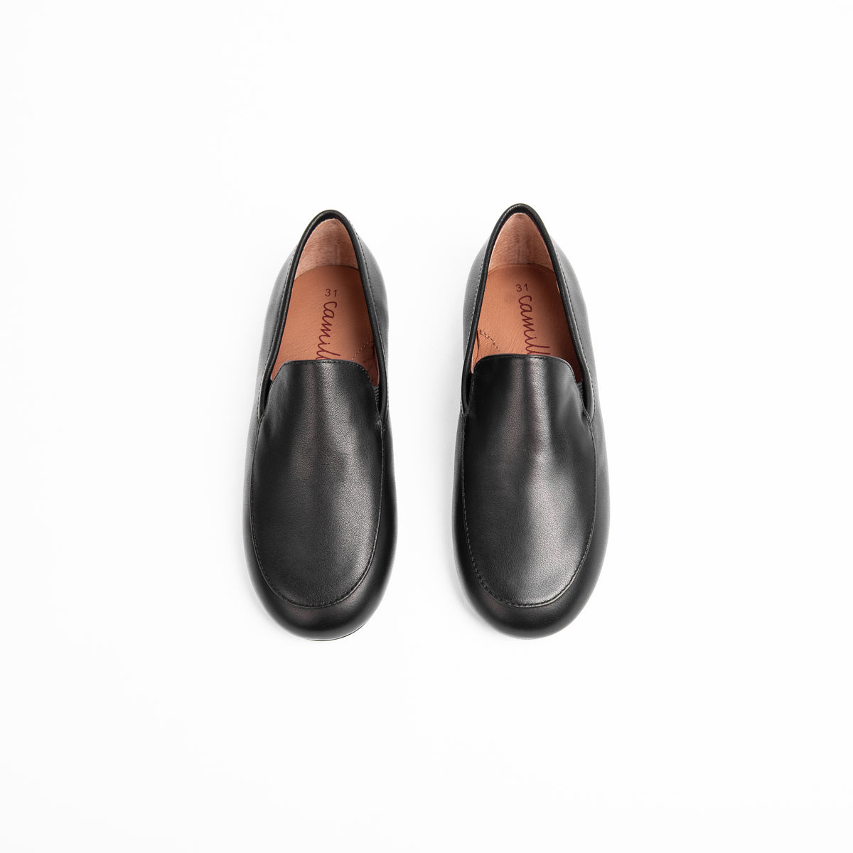Camille Shoes Oliver Black Leather – Moonlight