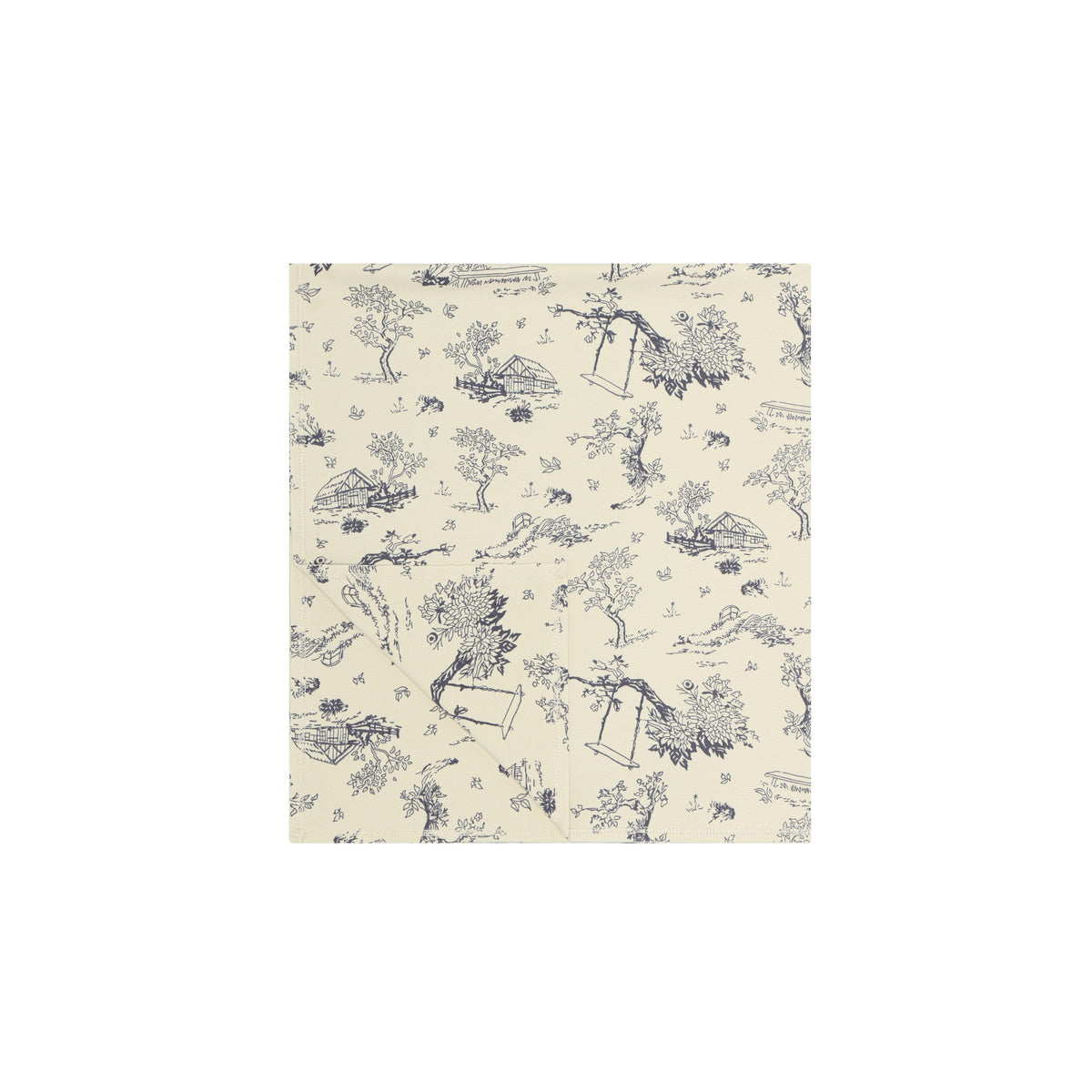 Parni PJ67 Toile Large Print Blanket - Navy – Moonlight