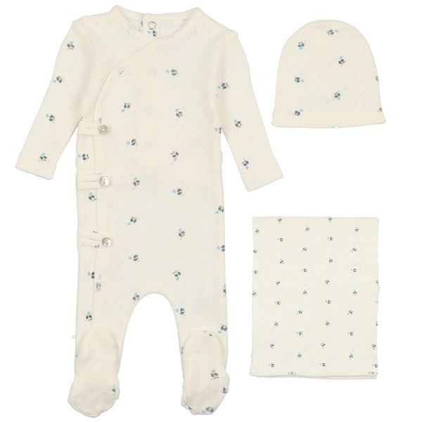 Bee & Dee Printed Pointelle Set - Light Base Boy – Moonlight