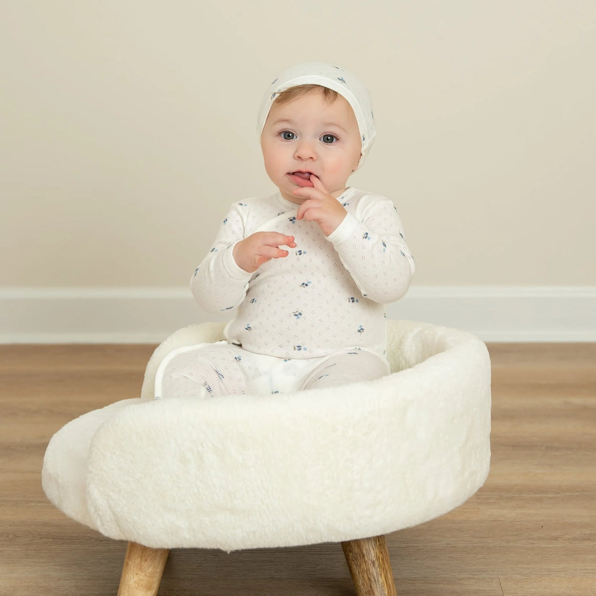 Bee & Dee Printed Pointelle Set - Light Base Boy – Moonlight