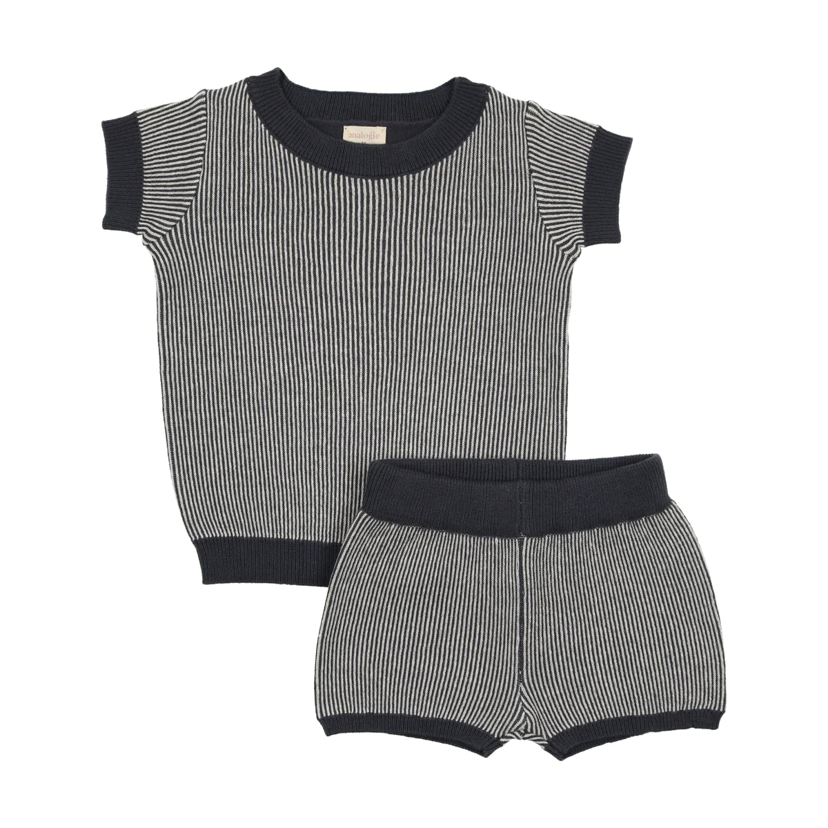 Lil Legs Stripe Knit Set - Off Navy – Moonlight