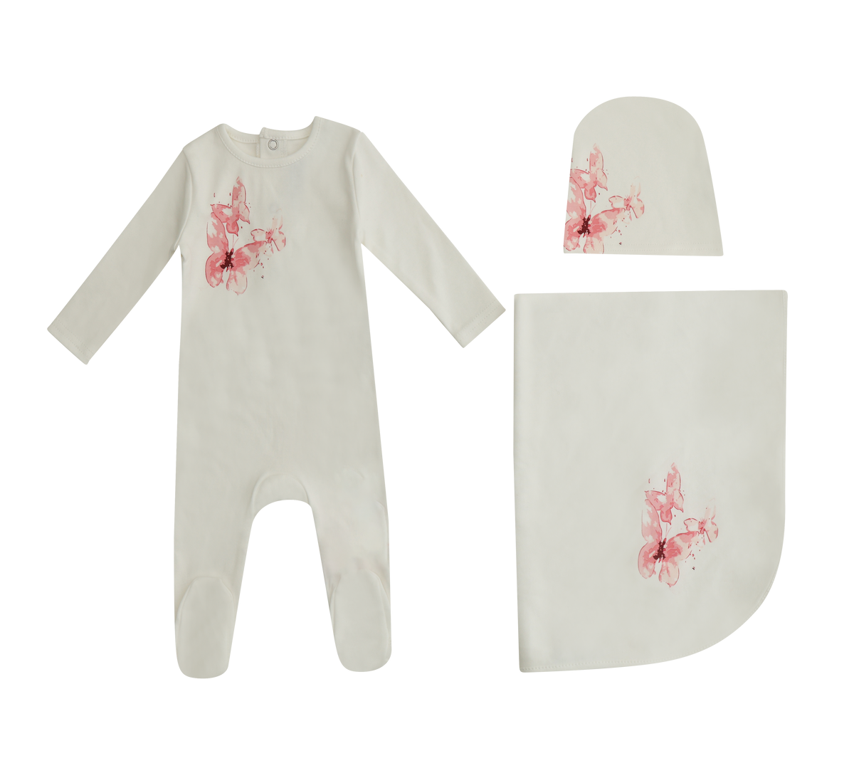 Mini Label Girls Butterfly Layette Set - White – Moonlight