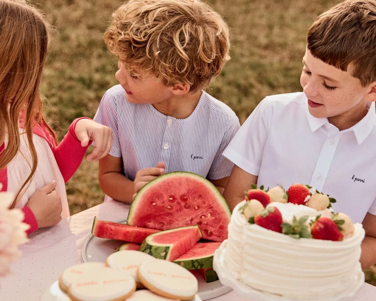 Little Parni Boys Pinstriped Shirt K523 - Black/White – Moonlight