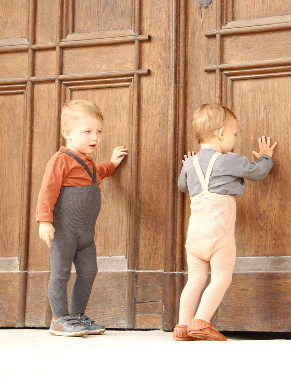 Silly Silas Footed Cotton Tights - Dark Grey Blend Final Sale – Moonlight