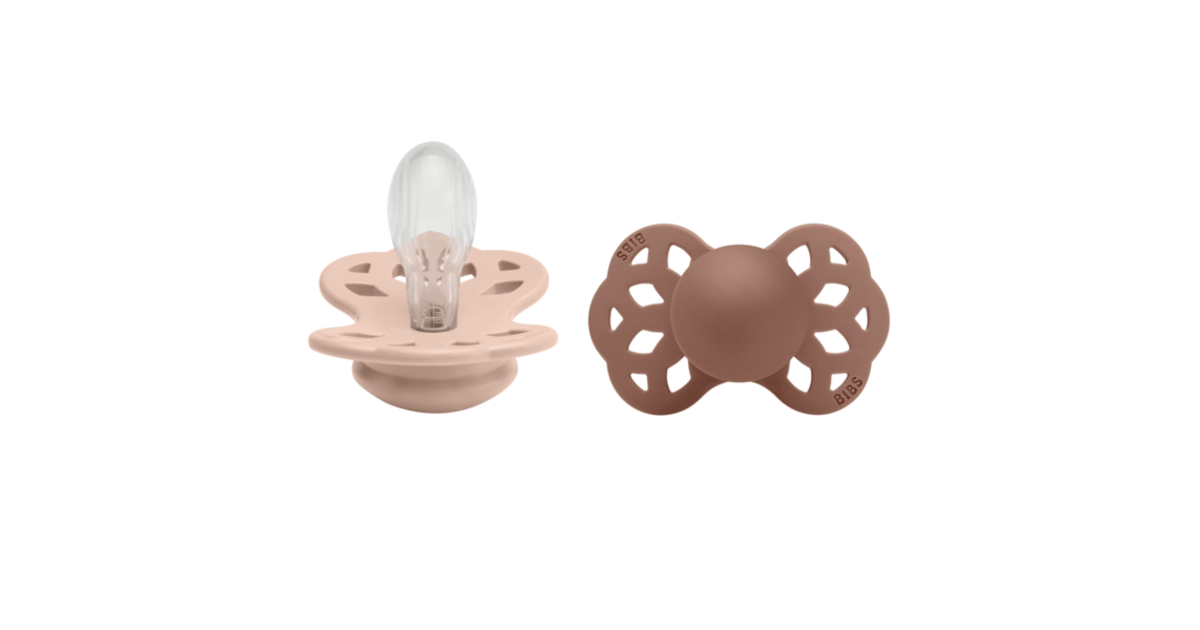 Bibs Pacifier Infinity Silicone Symmetrical 2 Pk Blush/Woodchuck size ...