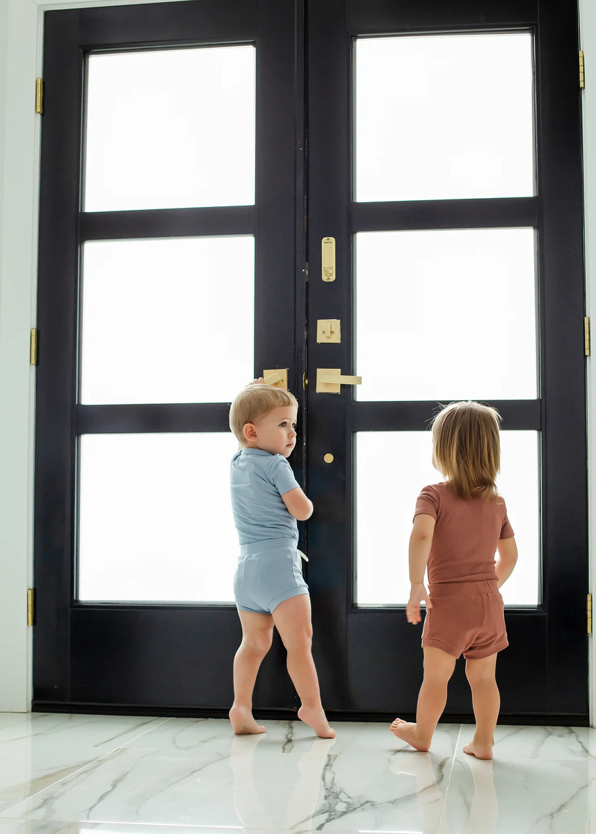 Cuddle & Coo Light Blue Ribbed Set – Moonlight