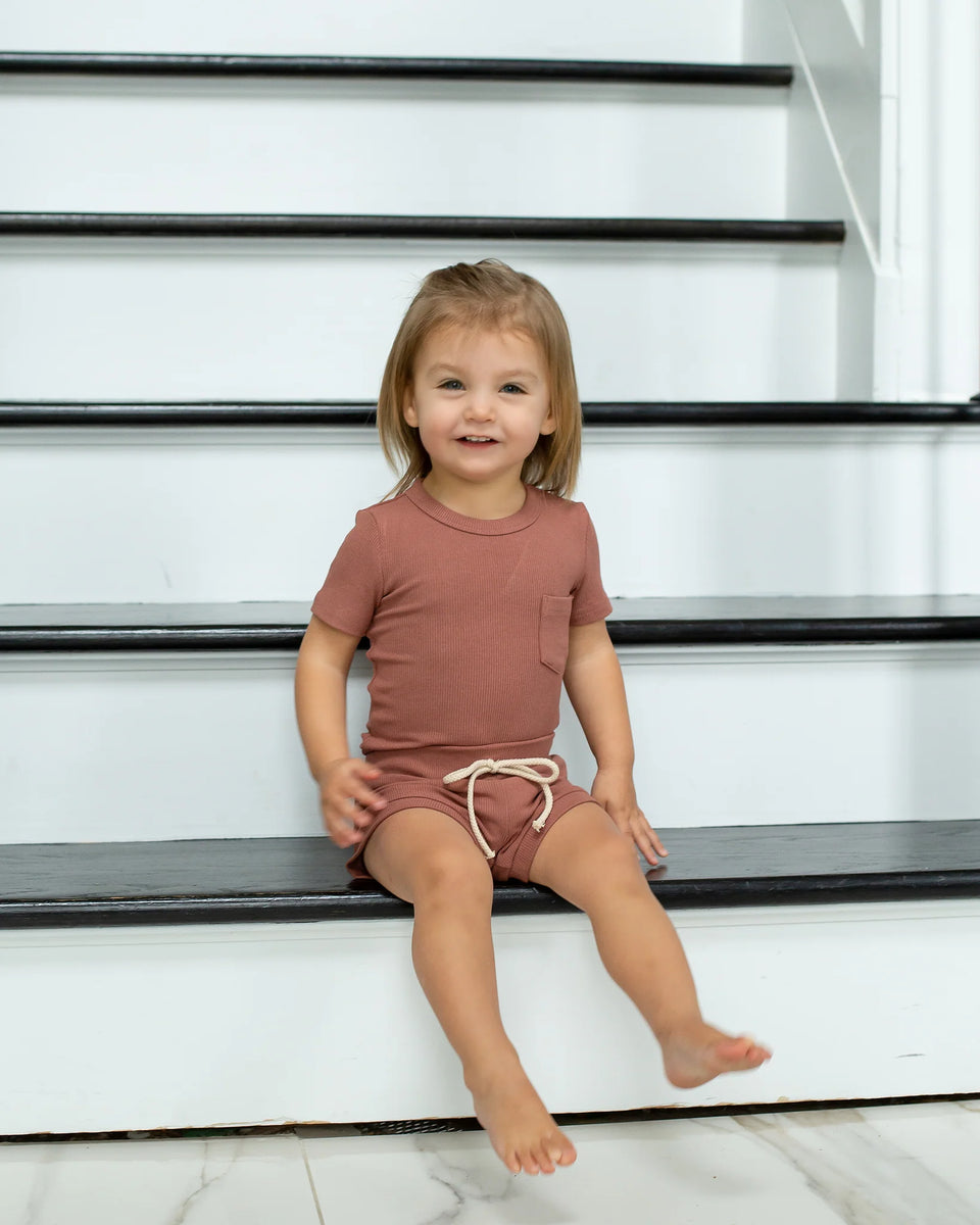 Cuddle & Coo Light dark pink Ribbed Set – Moonlight