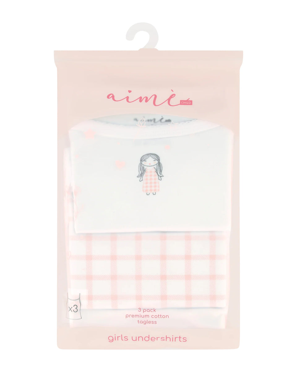 Aime Child Girls Printed Undershirts – Moonlight